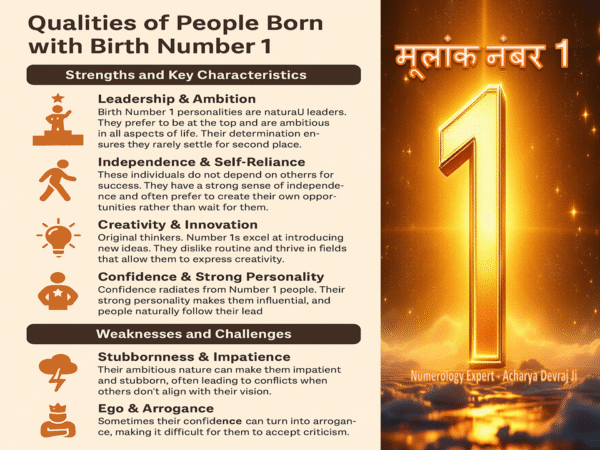 Born with Birth Number 1 - Meaning, Traits & 100 Famous Personalities